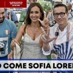 Caterina Balivo in veste di Sofia Loren, una festa di pizze fritte in piazza per celebrare lo ...